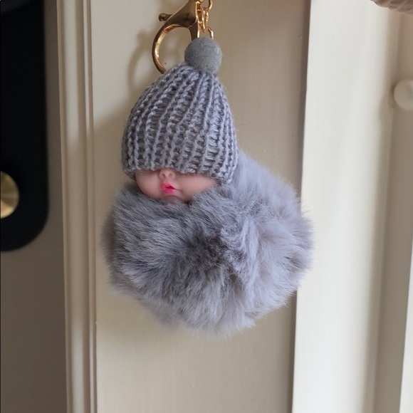 Accessories | 321 Sleeping Infant Key Chainbag Fluff Ornament | Poshmark